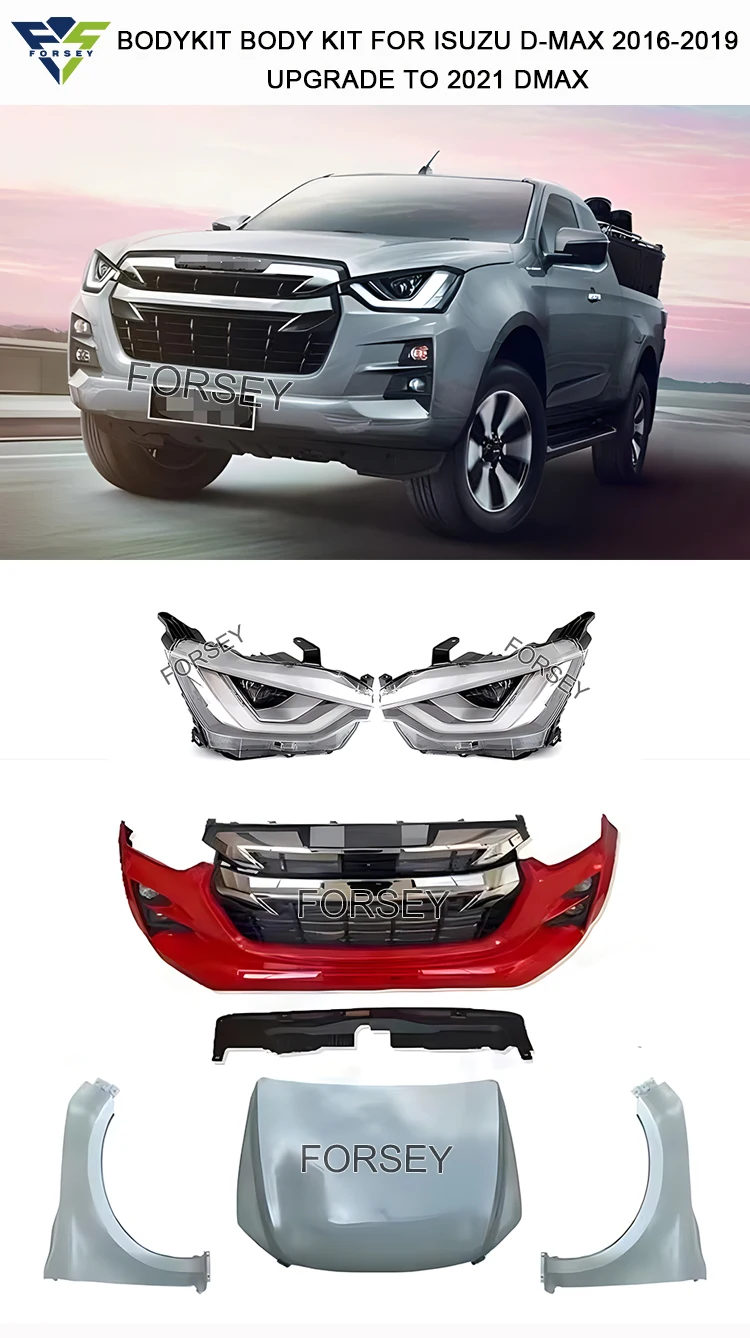 Car Accessories Facelift Wide Conversion Bodykit for D-max 2016-2019 ...