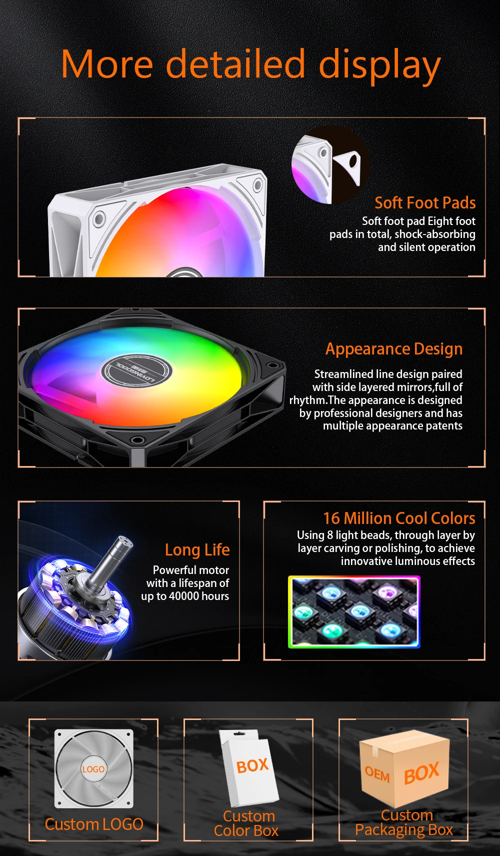 Lovingcool 120mm ARGB LED RGB Cooling Fan Aluminum Copper Computer CPU ...