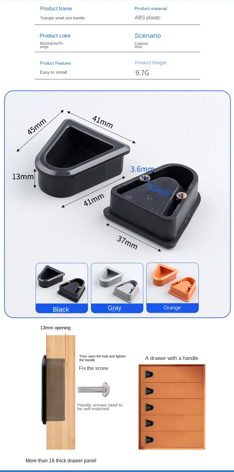U-type Plastic Pull Handle for Cabinet Furniture Machine