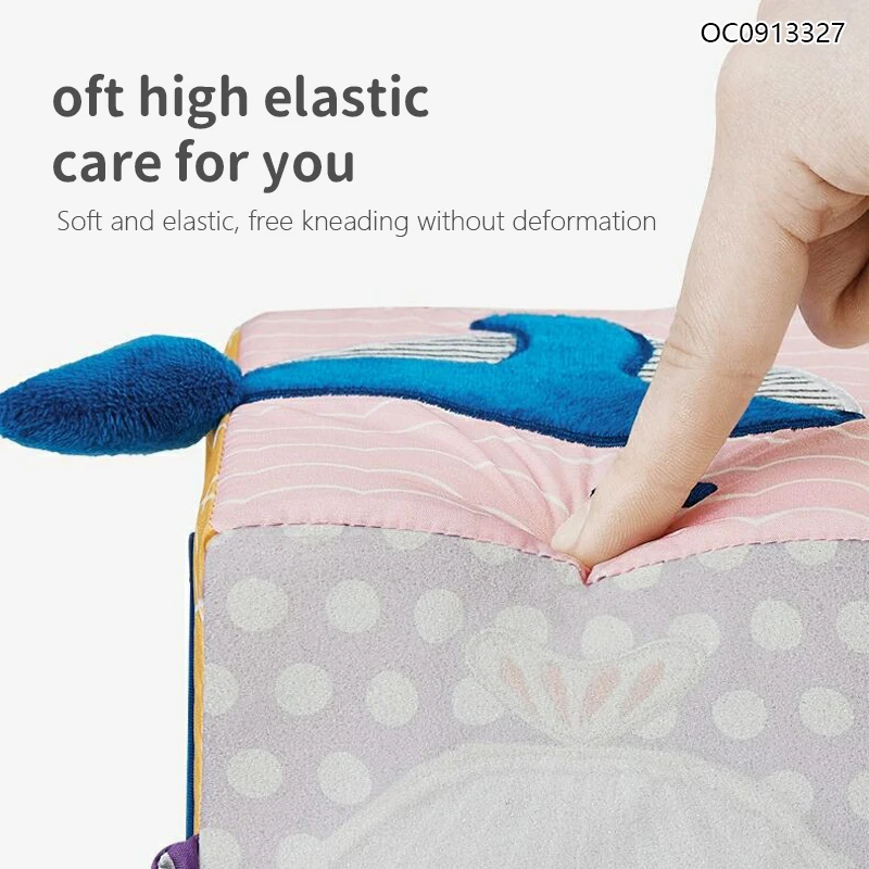 5 Inch Blocks Baby Montessori Sensory Activity Cube Cloth Educational ...