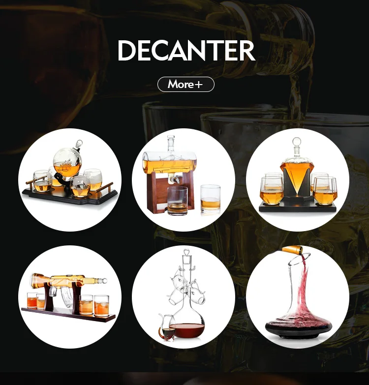 Ak 47 Gun Shaped Bottle Glass Whiskey Decanter - Liquor Dispenser For ...