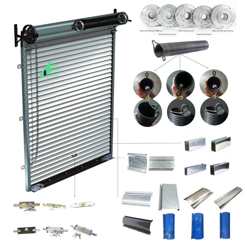 Galvanized steel roller shutter manufacture creates rolling security ...