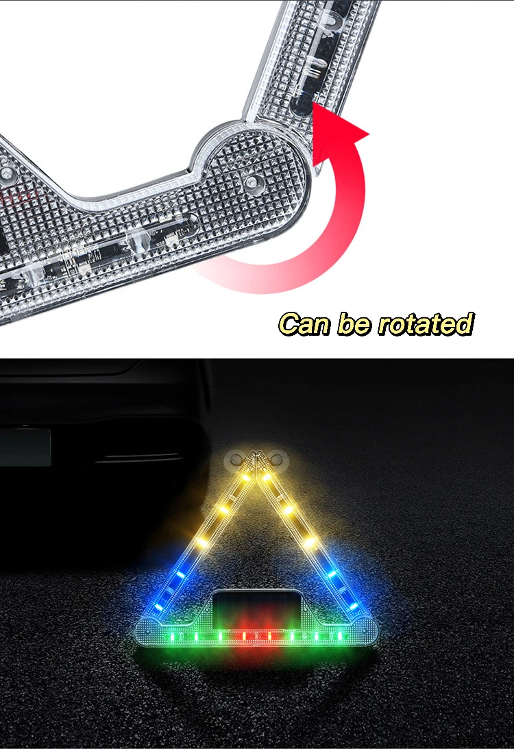 18PCS Folding Emergency Traffic Signal LED Lighting With Remote Solar ...