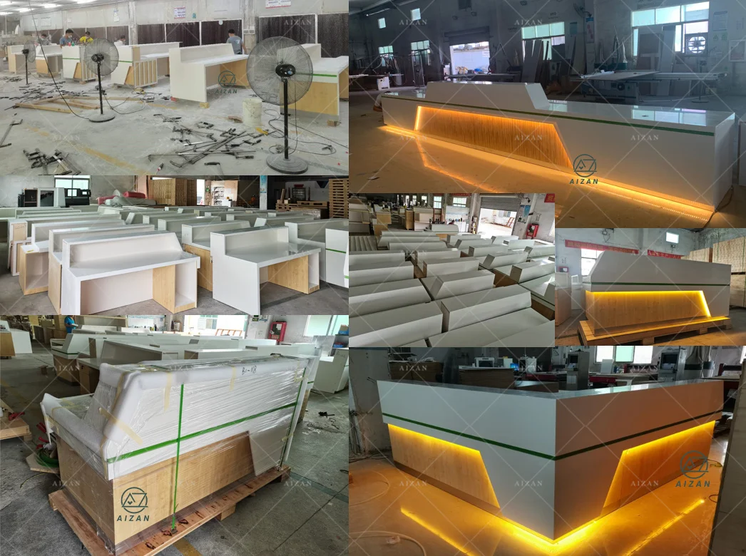 Custom Design TV Studio News Desk Counter - Modern Broadcast Desk