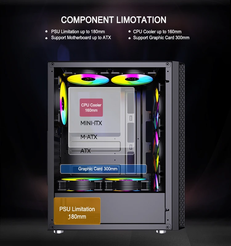 Pc case Desktop Pc Part Cabinet Gaming Cpu Computer case Pc case ...