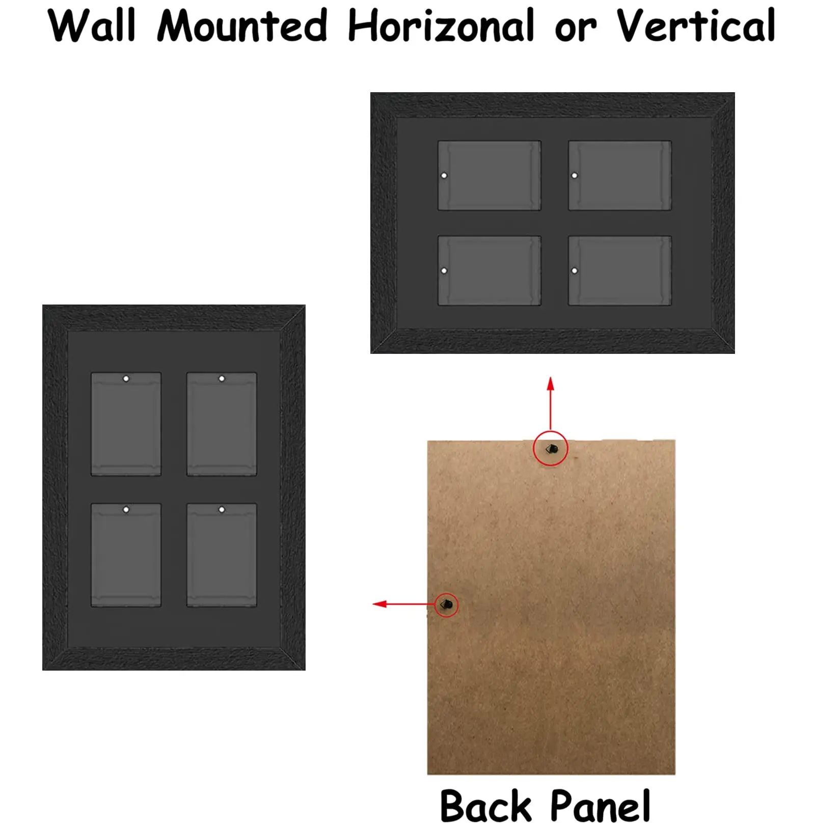 4 Graded Cards Slab Display Box Collectible Trading Card Wall Mounted ...