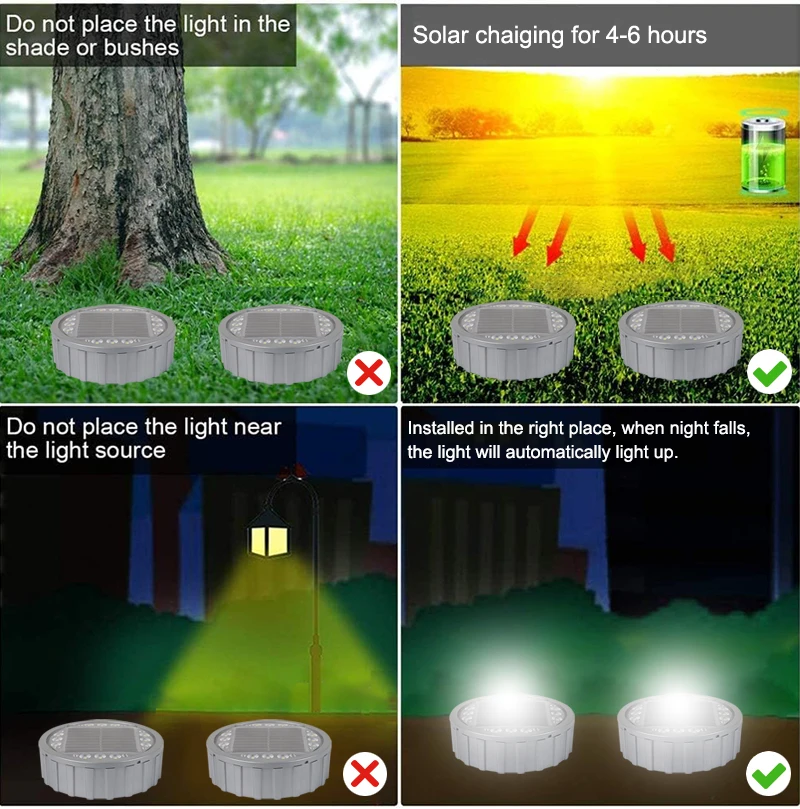 Aluminum Round Underground Solar Road Stud Flashing Light Cat Eye Smart ...