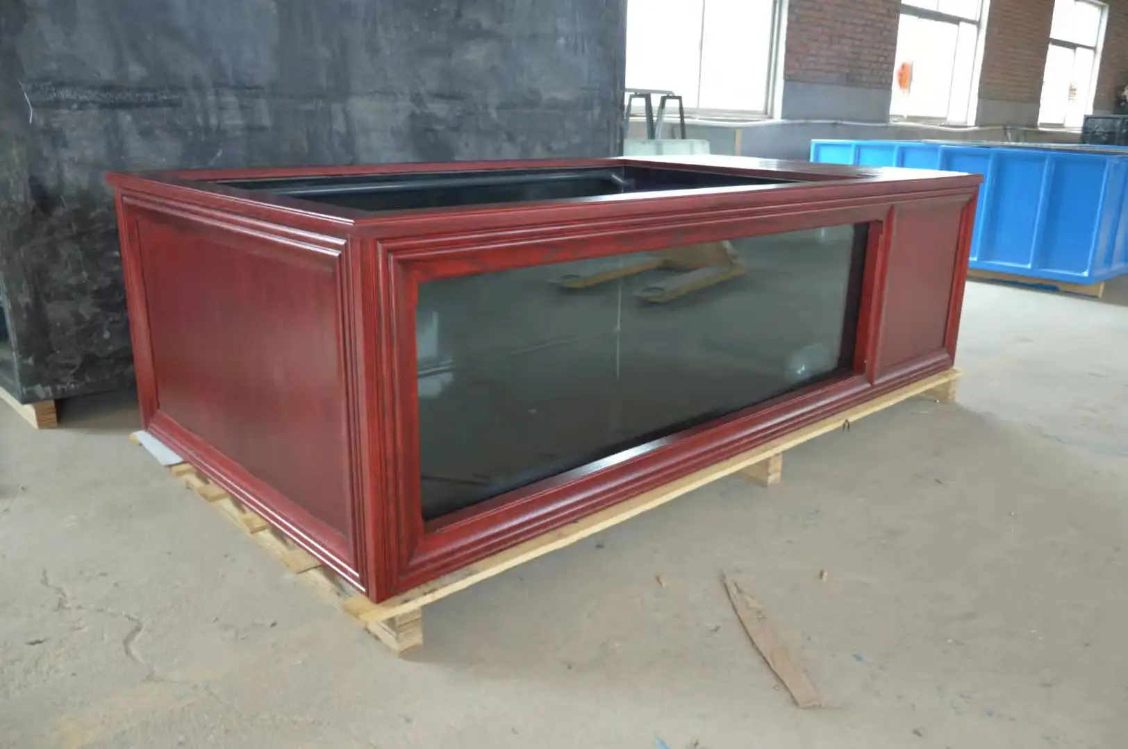 Aquarium Koi Pond FRP Fiberglass Fish Tank with Viewing Window and Side ...