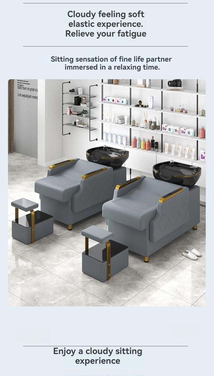 Modern Backwash Light Grey Color Professional Salon Shampoo Station ...