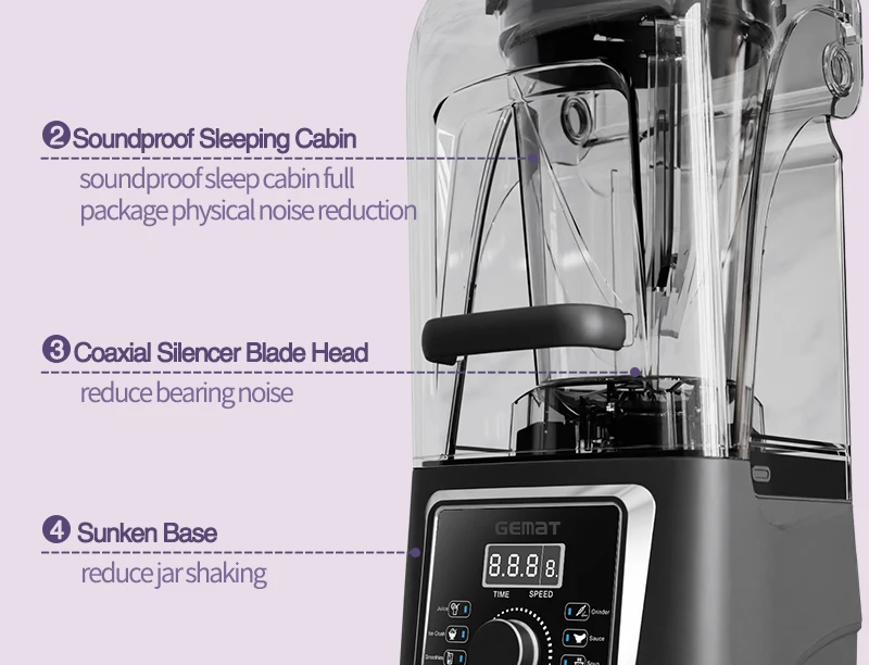 2L 4L 5L Quiet No Noise Blender - Perfect for Hotels & Homes