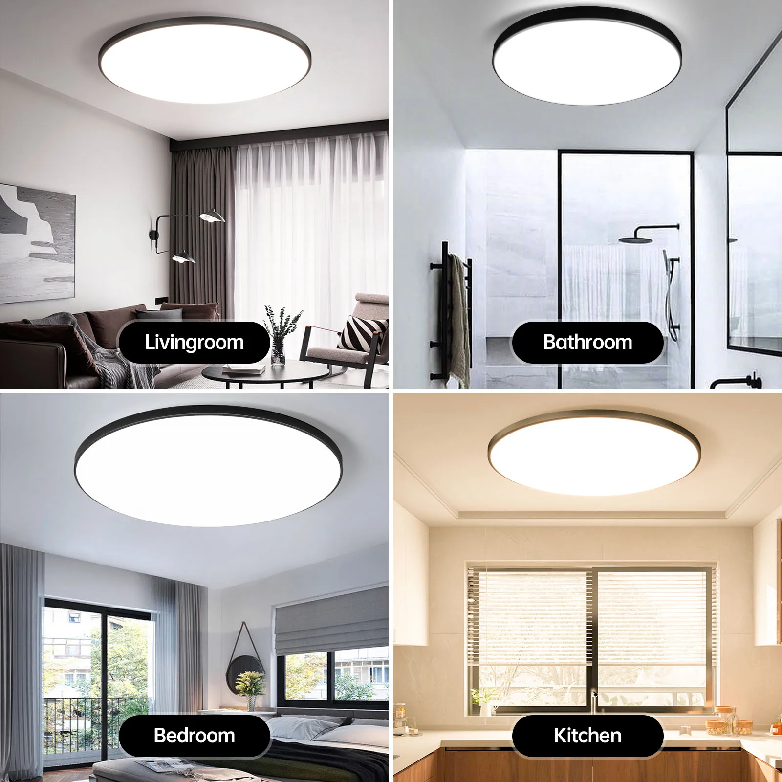 Modern IP44 LED Ceiling Lights - Efficient & Waterproof