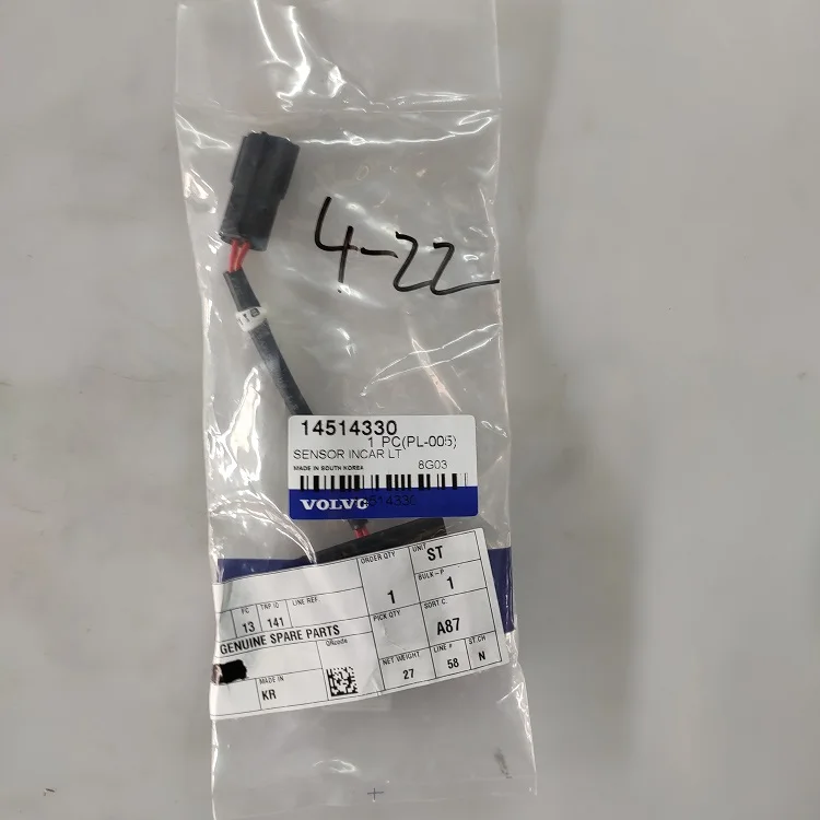 Volvo Excavator Air Conditioning Sensor Sensor 14514330 Ec210b Ec240b ...
