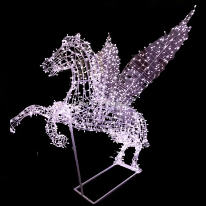 Outdoor 3d Large Led Lighted Animal Wire Frame Reindeer Sculpture For ...