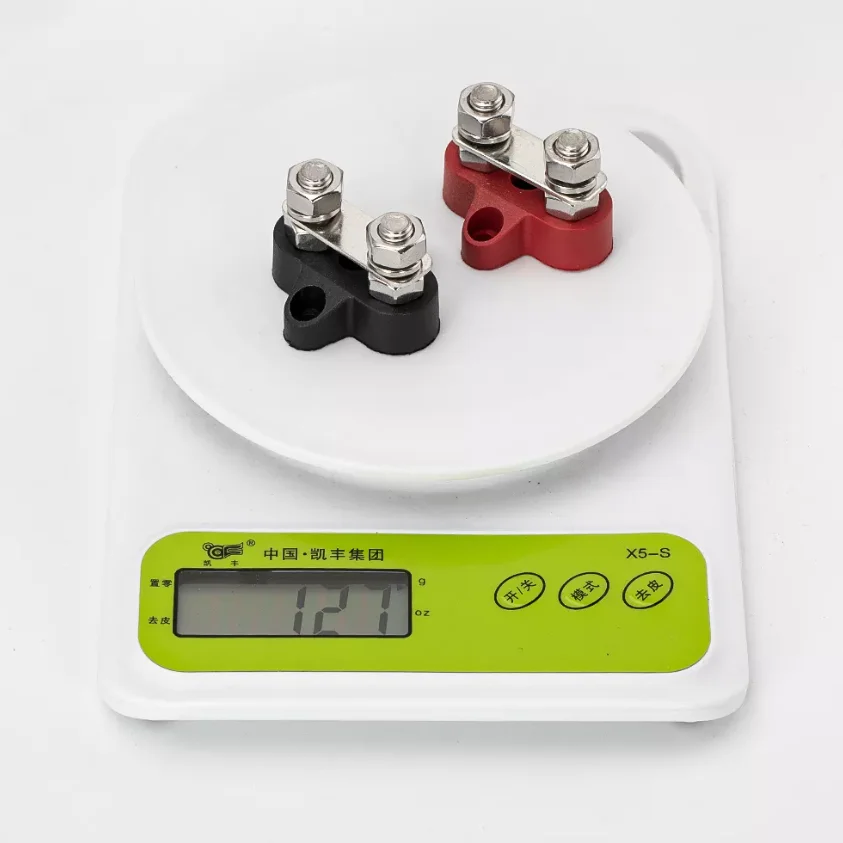 2 Way Heavy Duty M8 Dual Battery Bus Bar 80a 48vdc Power Stud Junction ...