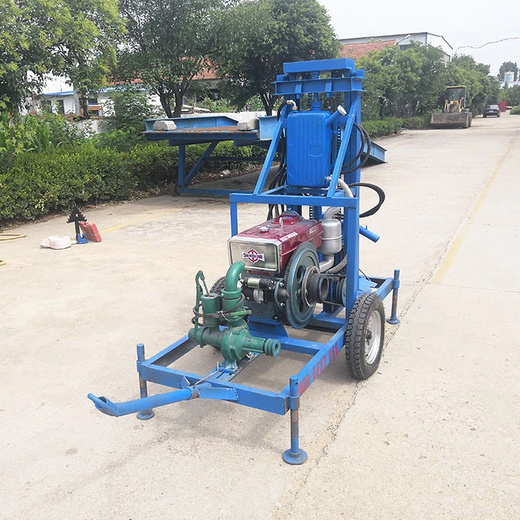 100m Portable Small Rotary Borehole Mine Water Well Drilling Rigs For ...