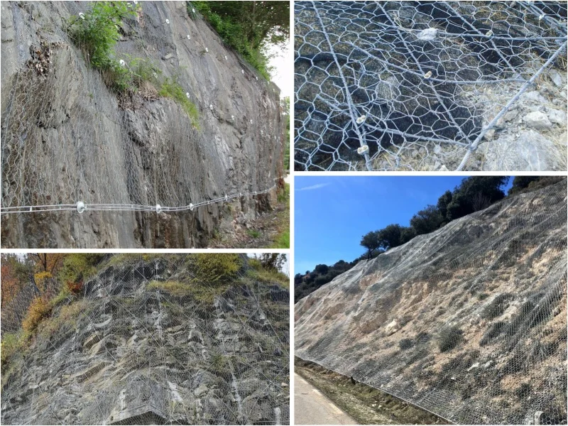 Reinforced Hexagonal Wire Mesh for Rockfall and Slope Protection ...