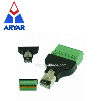 Rj50 10p10c Plug Shielded 10 Pin Connector To10pin Terminal Block - Buy ...