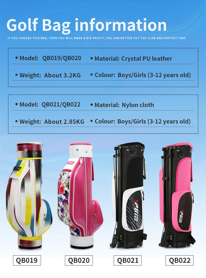 Pgm Qb022 Junior Lightweight Girl's Stand Golf Bag - Buy Golf Bag,Stand ...