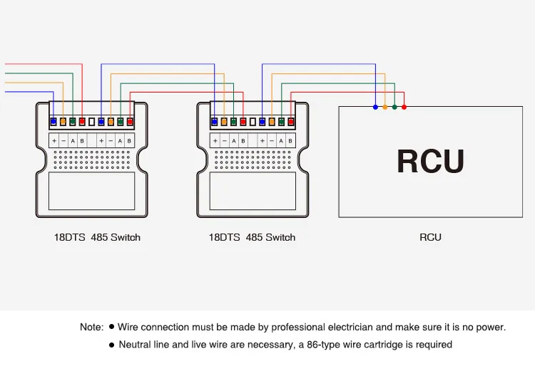 Smart Touch Wall Switch - RS485 Protocol for Hotel Control