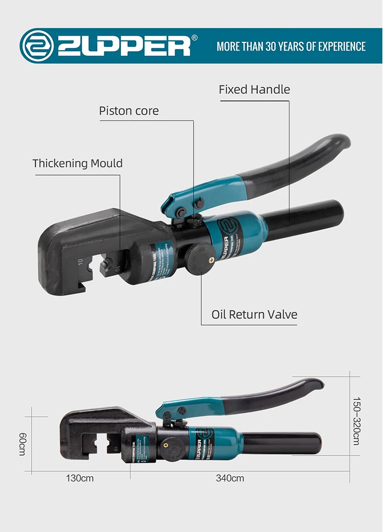 Zupper Yqk-70 Portable Hydraulic Crimping Tools Die Sets Crimping Pipe ...