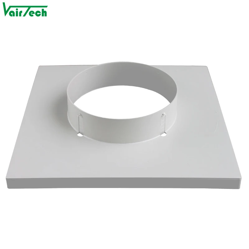 Hvac Systems Parts Round Duct Connector Plastic Neck Adaptor For Square ...