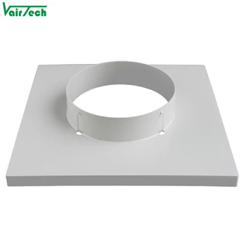 Hvac Systems Parts Round Duct Connector Plastic Neck Adaptor For Square ...