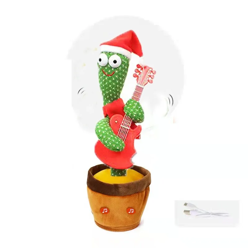 Electric Plush Toy Plush Flower Pot Twist Dance Cactus Doll Can Talk ...