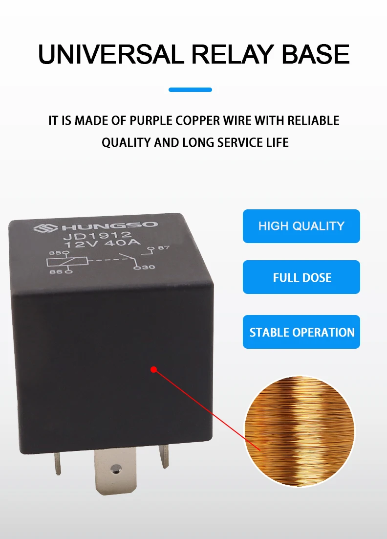 JD1914 Auto Relay - Reliable 12V 24V 30A 40A 60A Solution