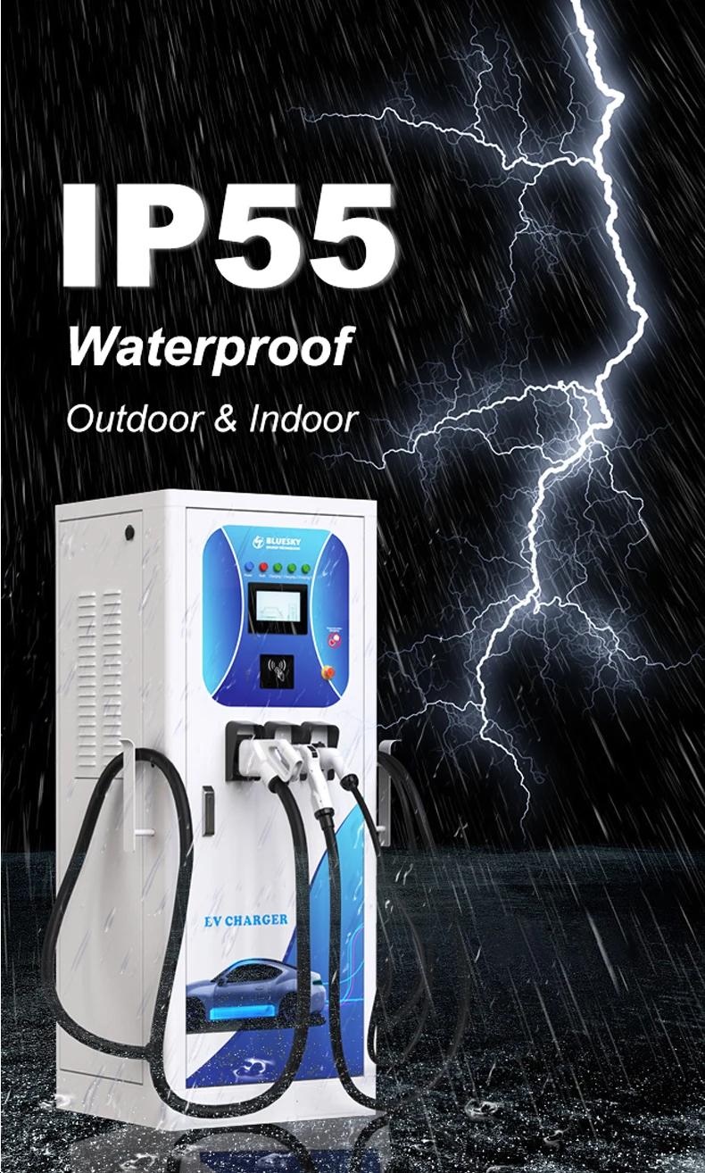 Bluesky 120kw Electric Vehicle Ev Charger New Ccs2 Chademo Dc Pile Car ...