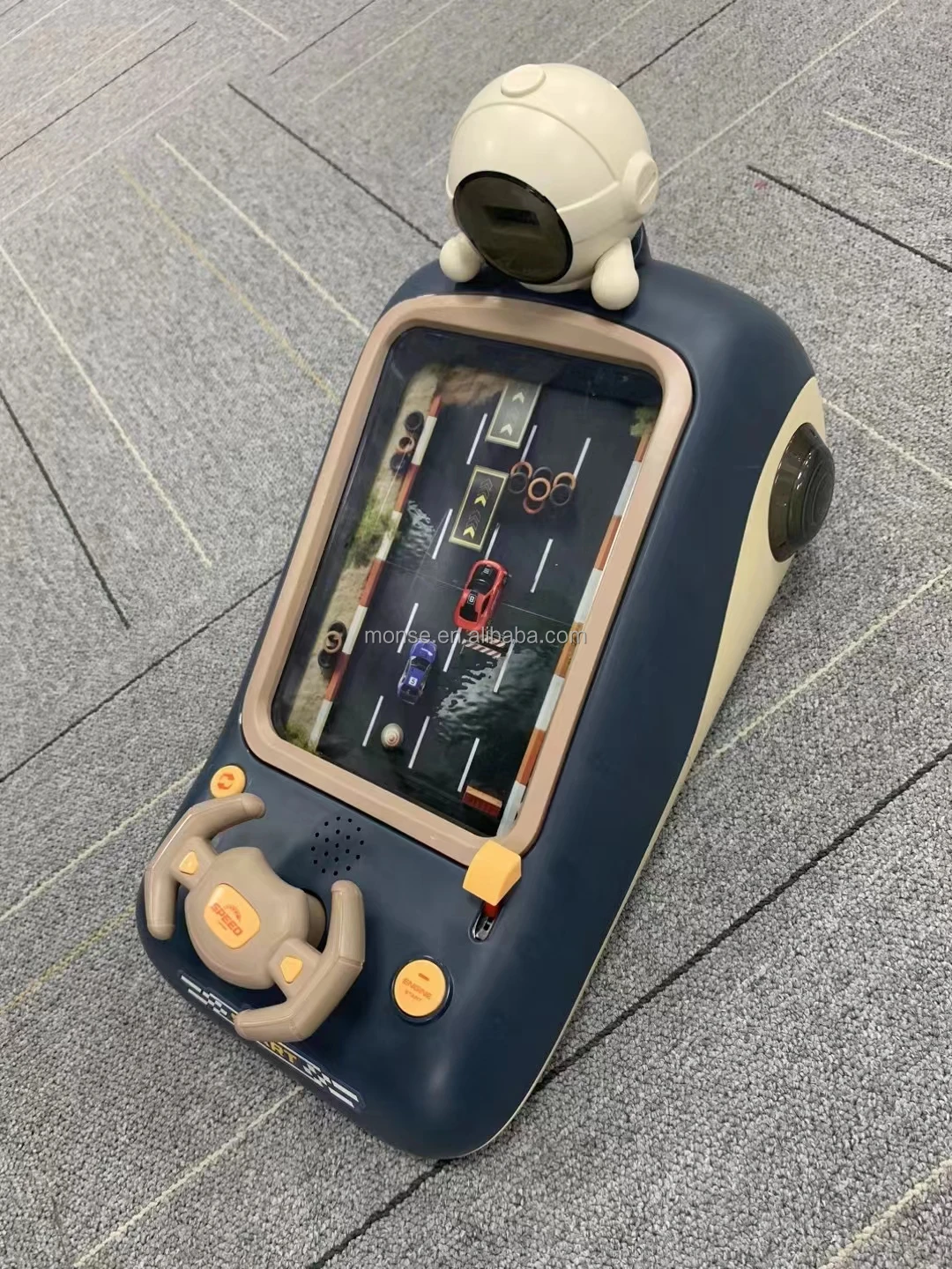 Kids Electric Racing Game Children Steering Wheel Table Game Machine ...