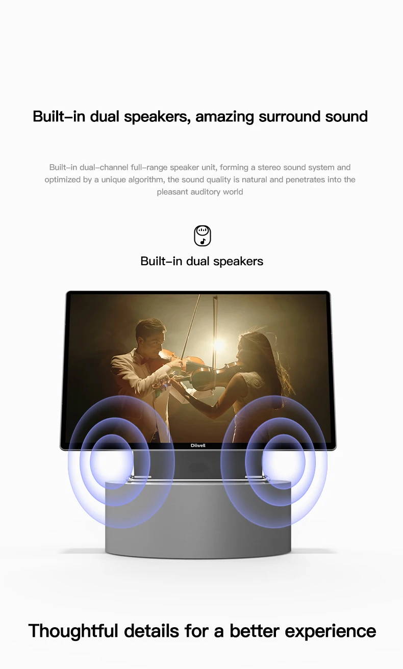 16" 2.5K Portable LED Monitor with 2560x1600 QHD IPS Display 100% SRGB ...