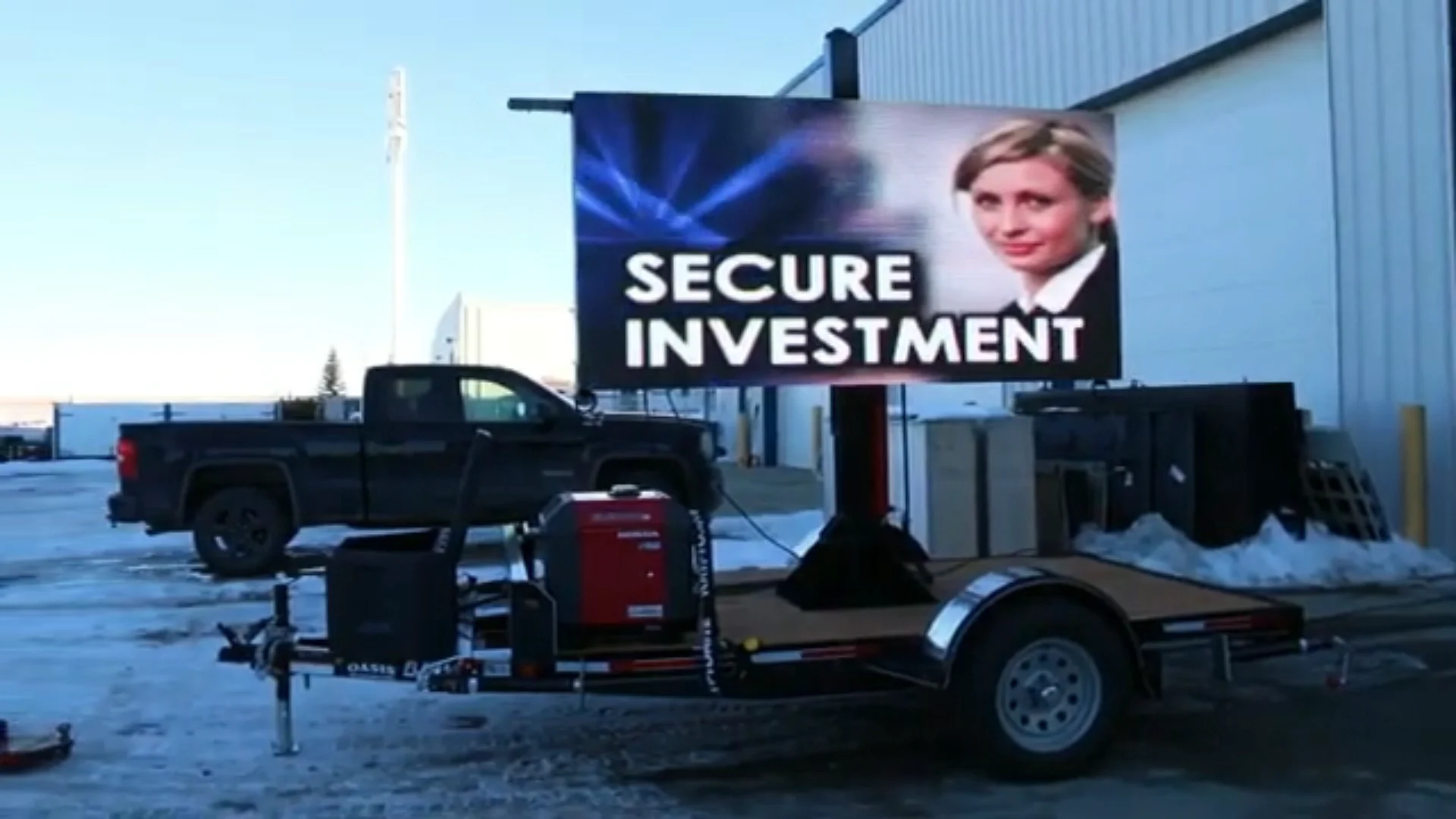 Led Sign On Trailer Billboard Display Mobile Advertising Electric ...