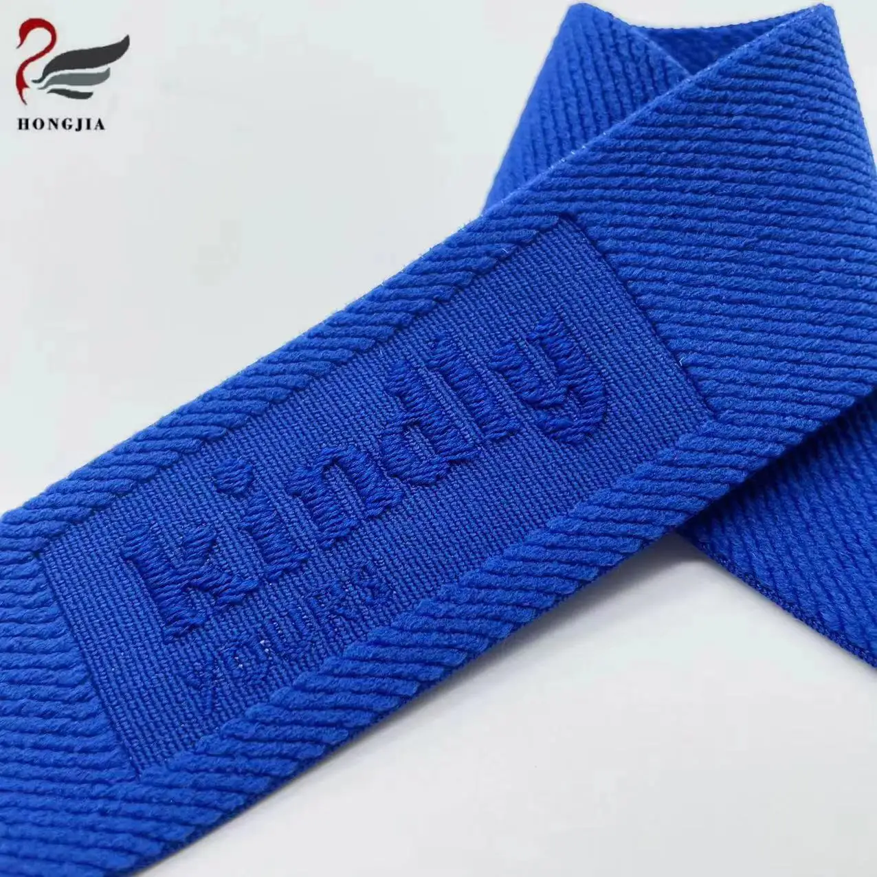 Custom Embossed And Debossed Logo Elastic Webbing Band Strap For ...
