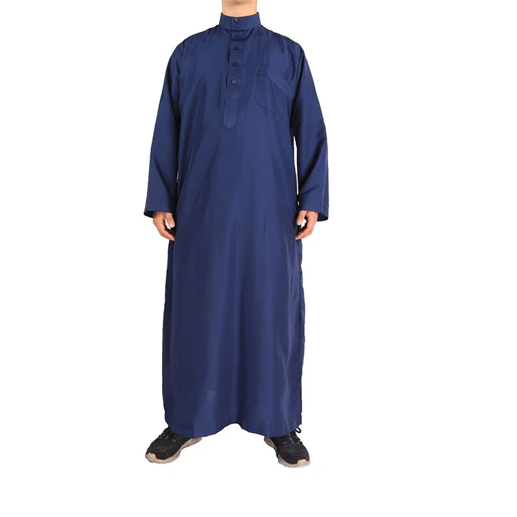 Custom Arabic Dubai Islamic Clothing Men's Thawb Jubba Long Sleeve ...
