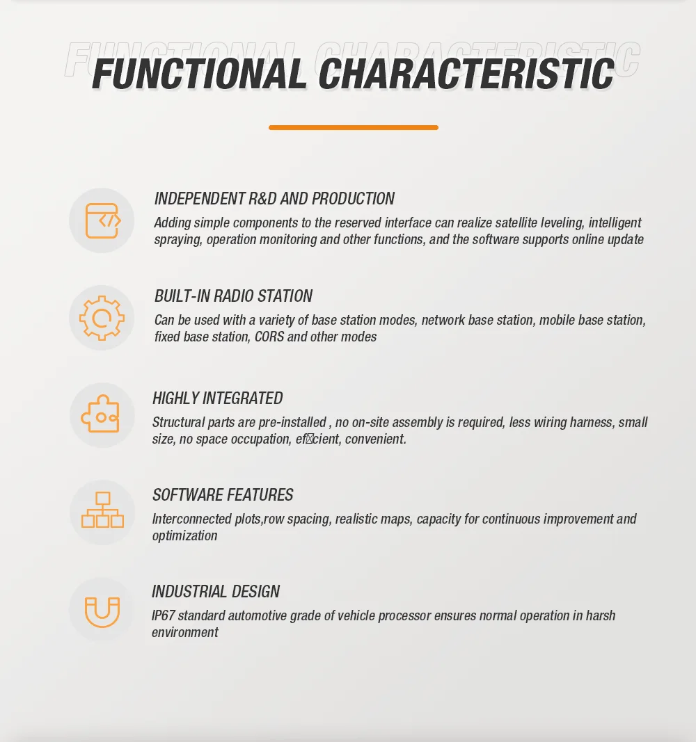 Hd408 Tractor Auto Steering With Rtk Base Station Gps/gnss Farm ...