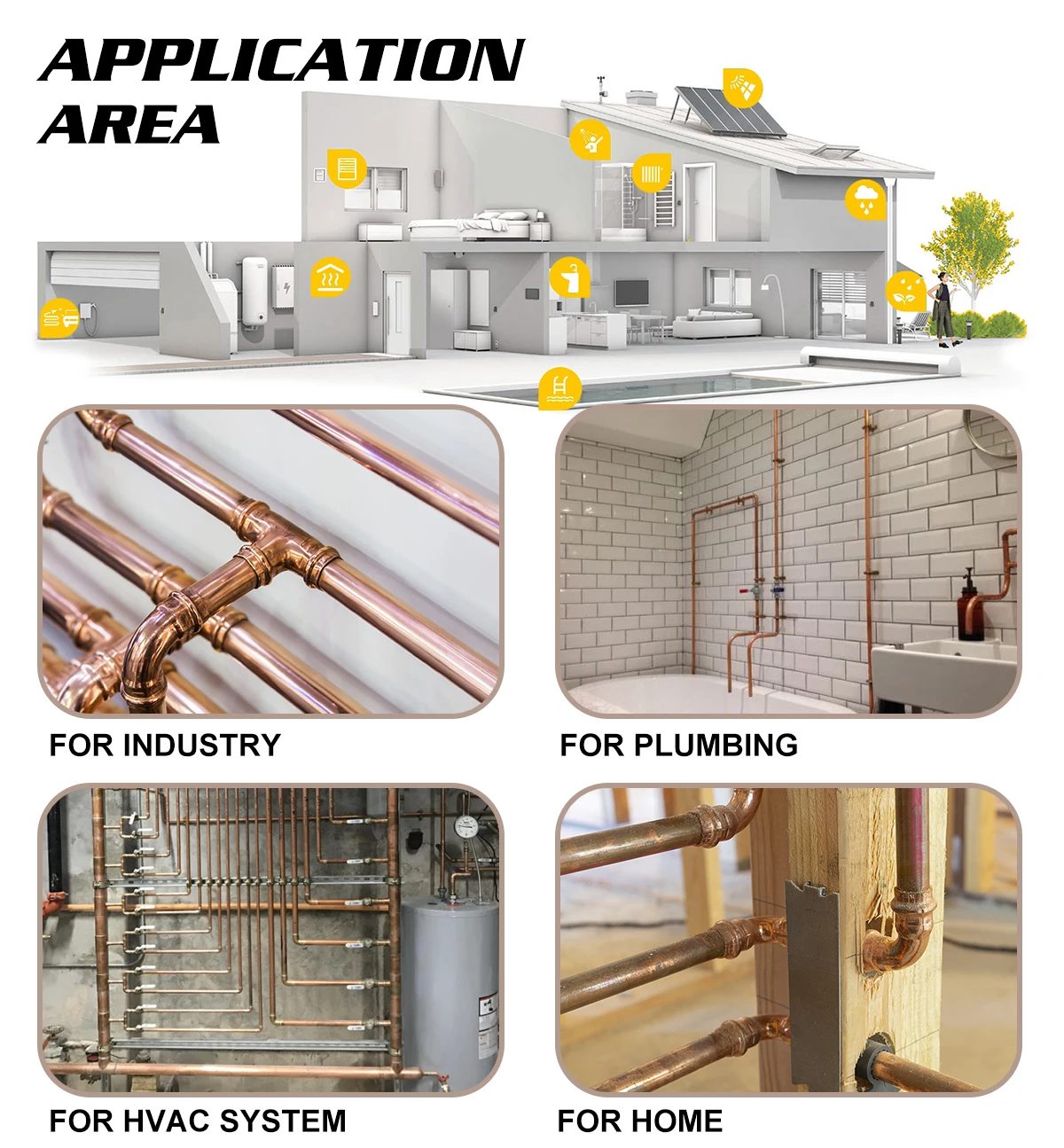Copper Press Fitting Coupling Reducer Elbow for Plumbing