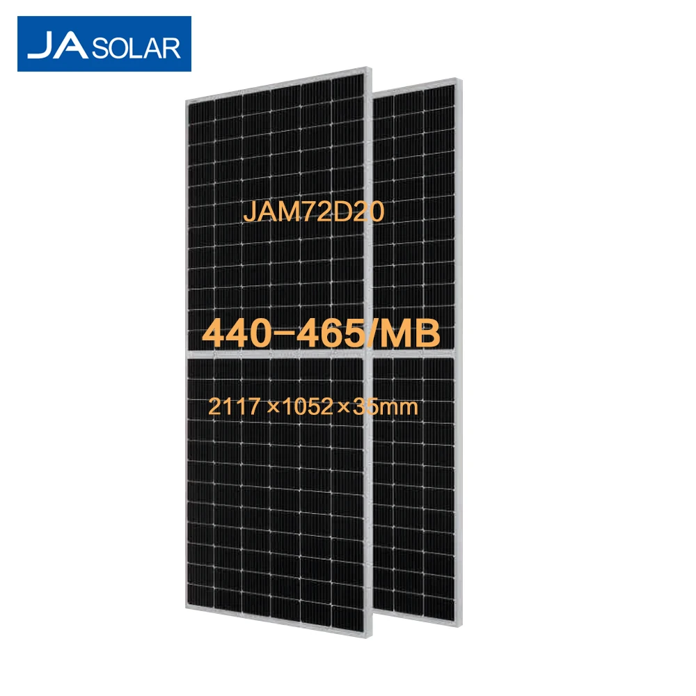 JAsolar 440~465W PERC Bifacial Double Glass MBB Half-cell Module Mono ...