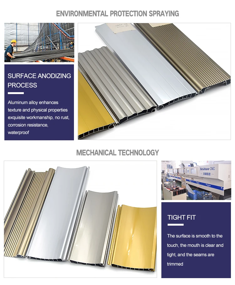 Aluminium Profiles for Roll Gate Extrusion Aluminum Profile Roll Gate ...