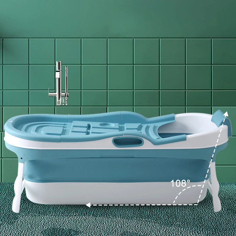 Folding Tub Adult Soak Sauna Bucket Whole Body Barrel Steam Spa Bathtub ...