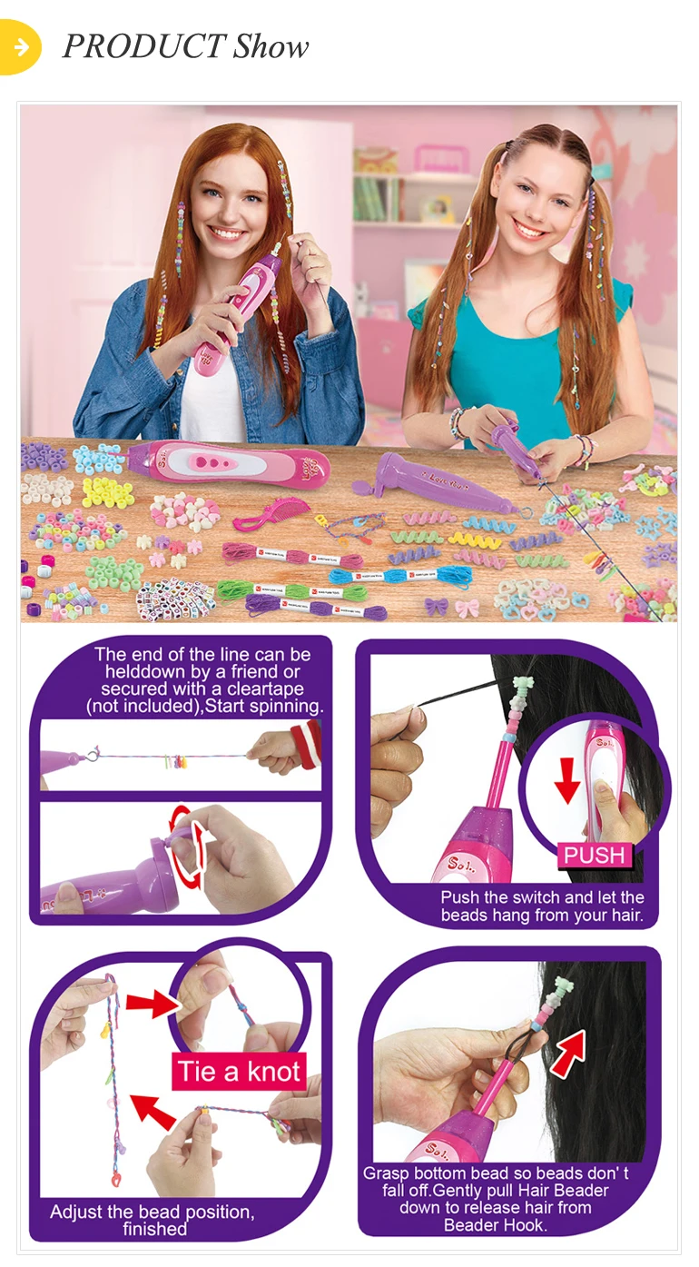 DIY Kit Girl Machine Knitting Tool Automatic Hair Braid Toy