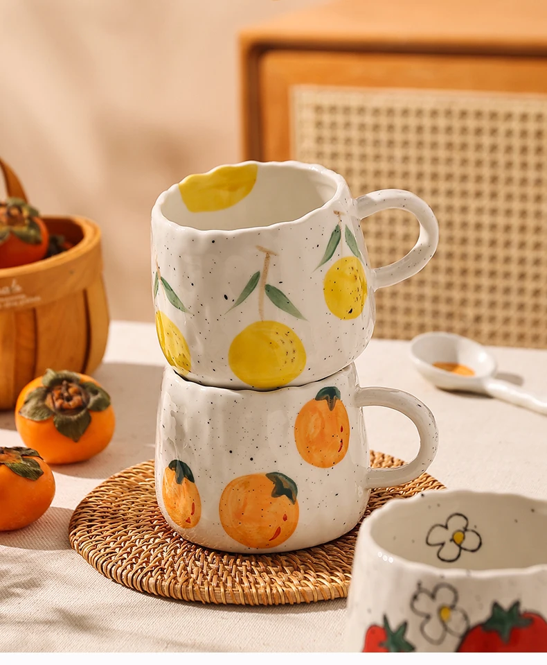 Handmade Strawberry Ceramic Mugs - Perfect for Gifts