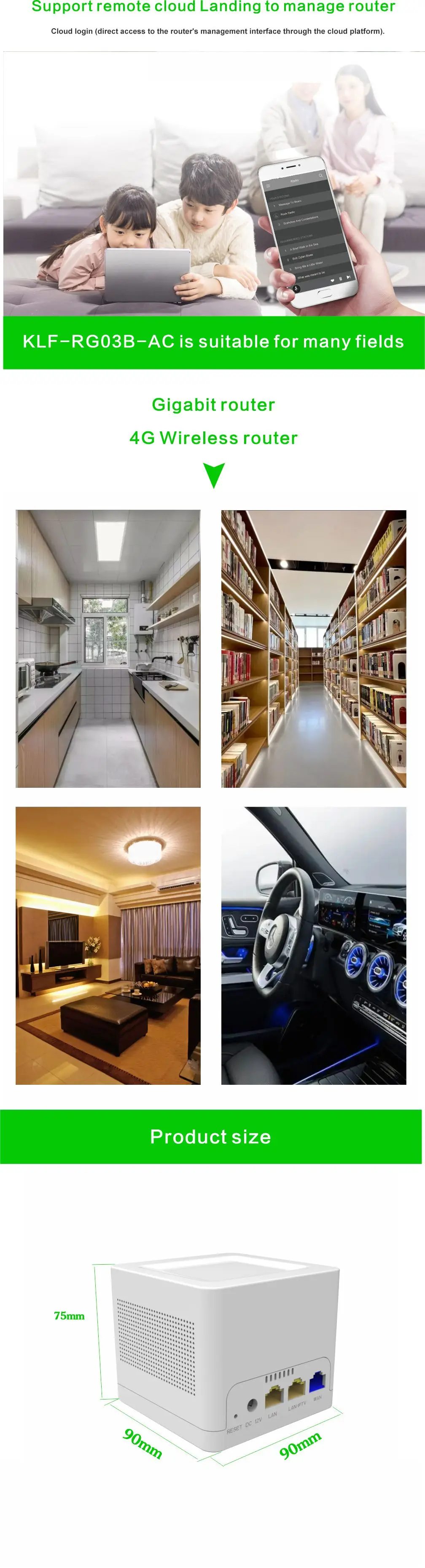 5g Mesh Router Ac1800mbps Dual Band Cat4 Wireless Router With Ipv4 And ...