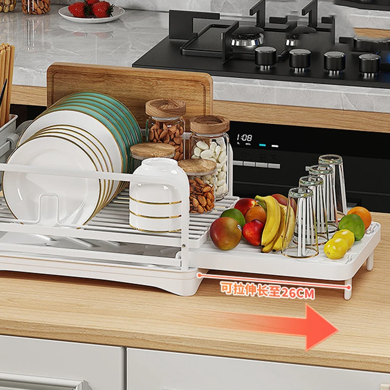 Ownswing Kitchen Drainer Dish Rack Home Removable Retractable Utensil ...