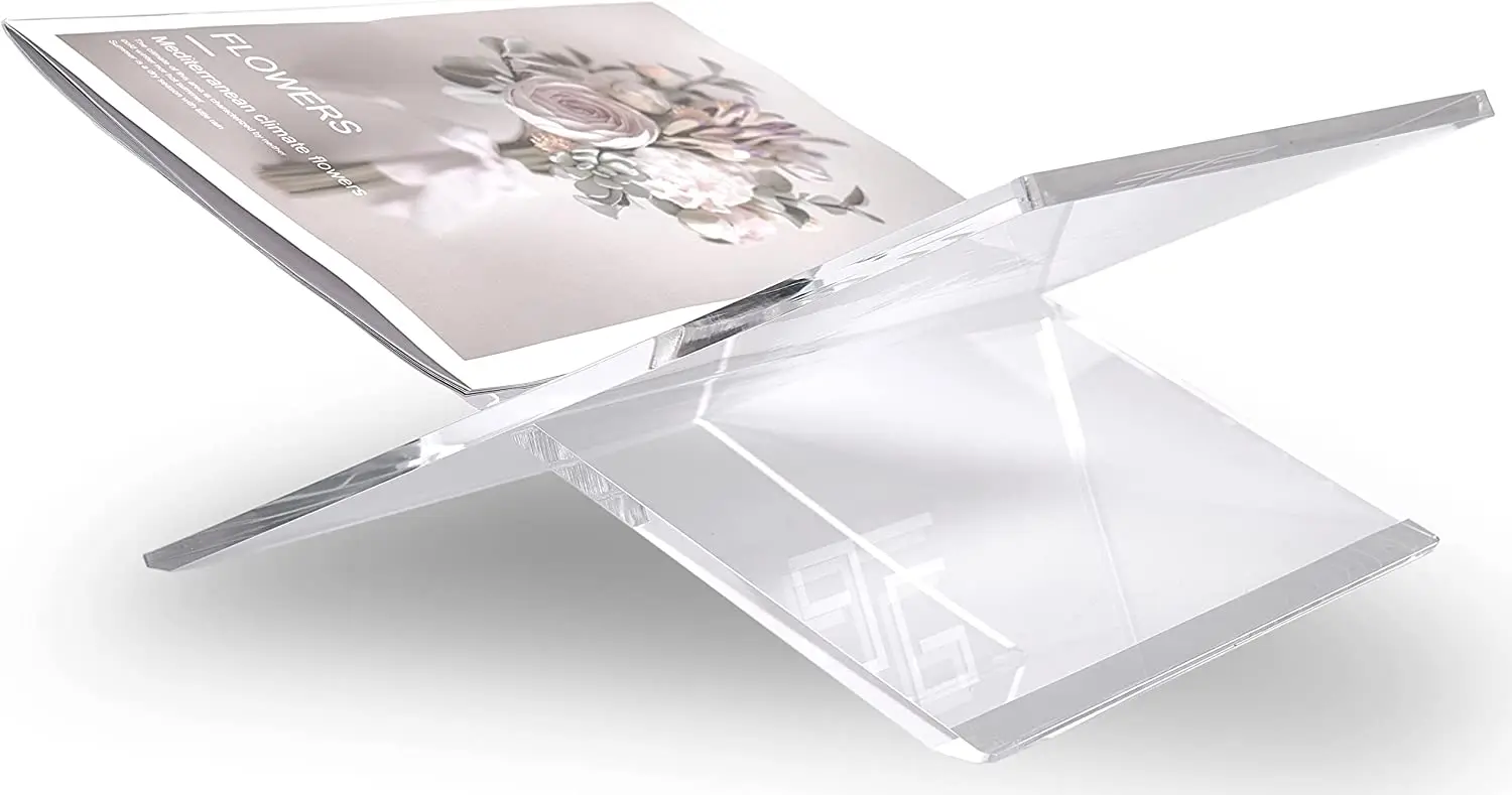 Clear Acrylic Book Stands - Cross Frame Acrylic Book Holder,Open ...