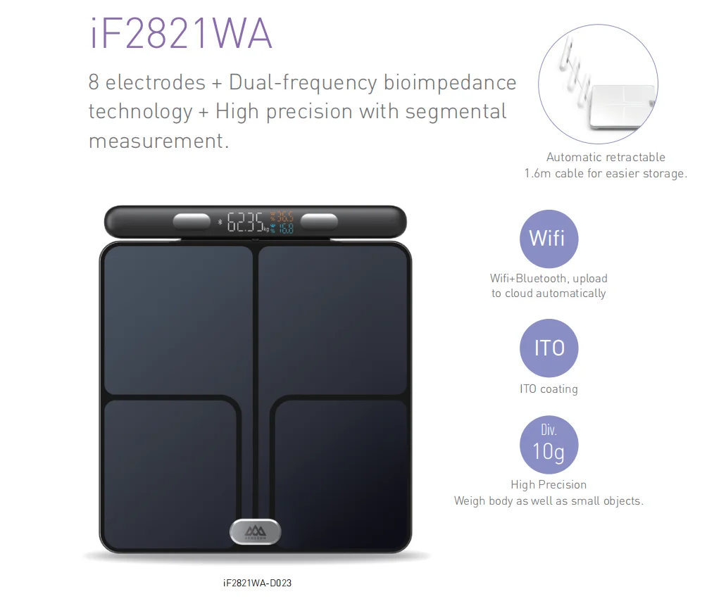 8 Electrodes Body Fat Scale - Smart, Accurate & Convenient