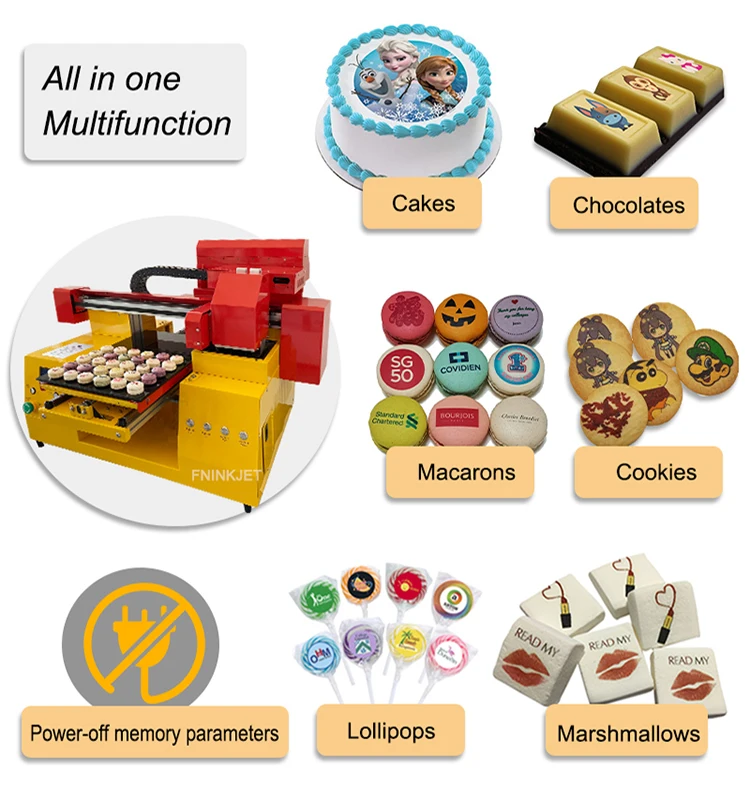 Latest Version High Resolution Chocolate Printing Machines Edible Inks ...
