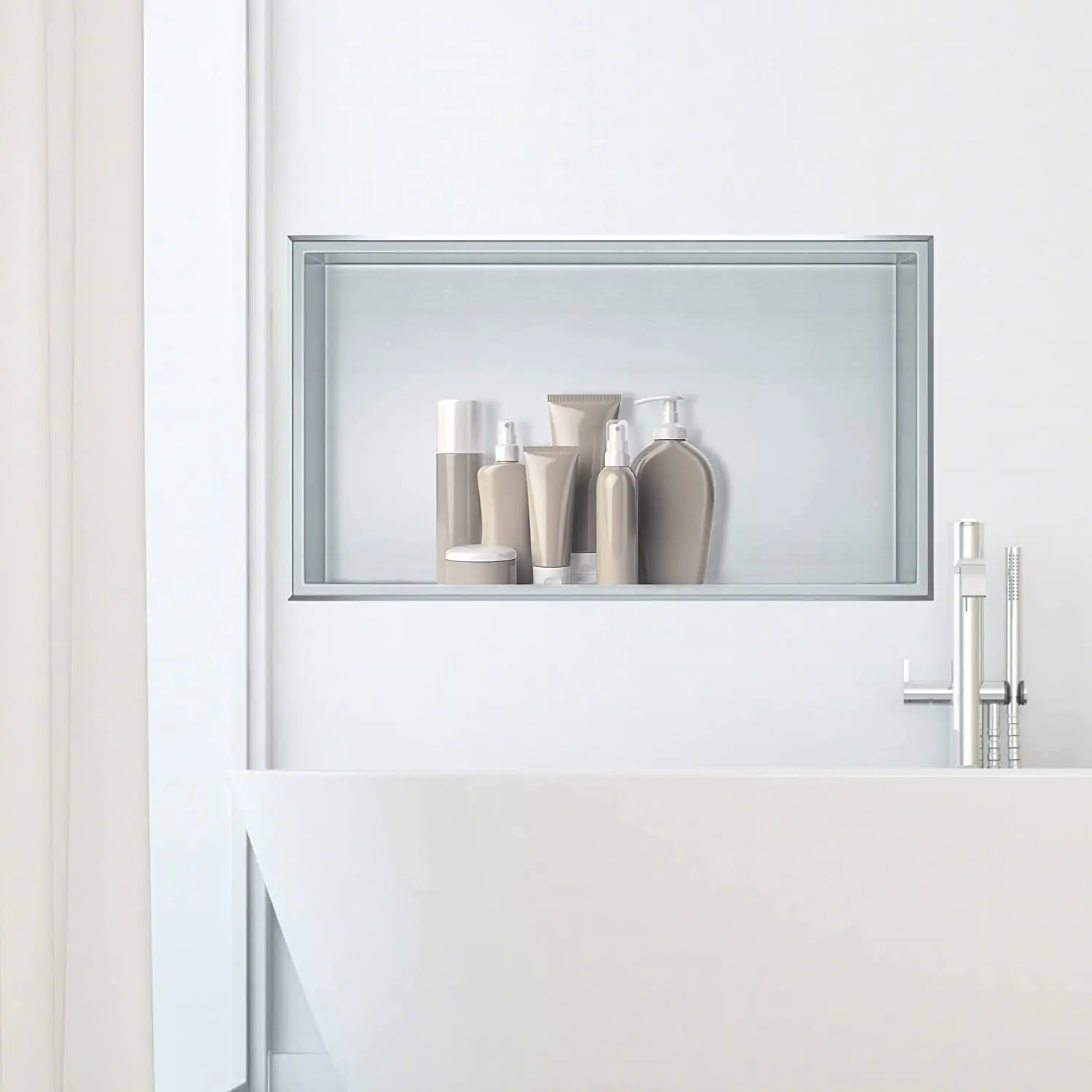 Lexi Bathroom Rose Gold Insert Stainless Soap Shower Niche 36 in ...