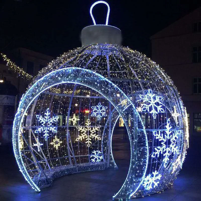 LED Ball Channel Shape Round 3D Ball Outdoor Decor Lights