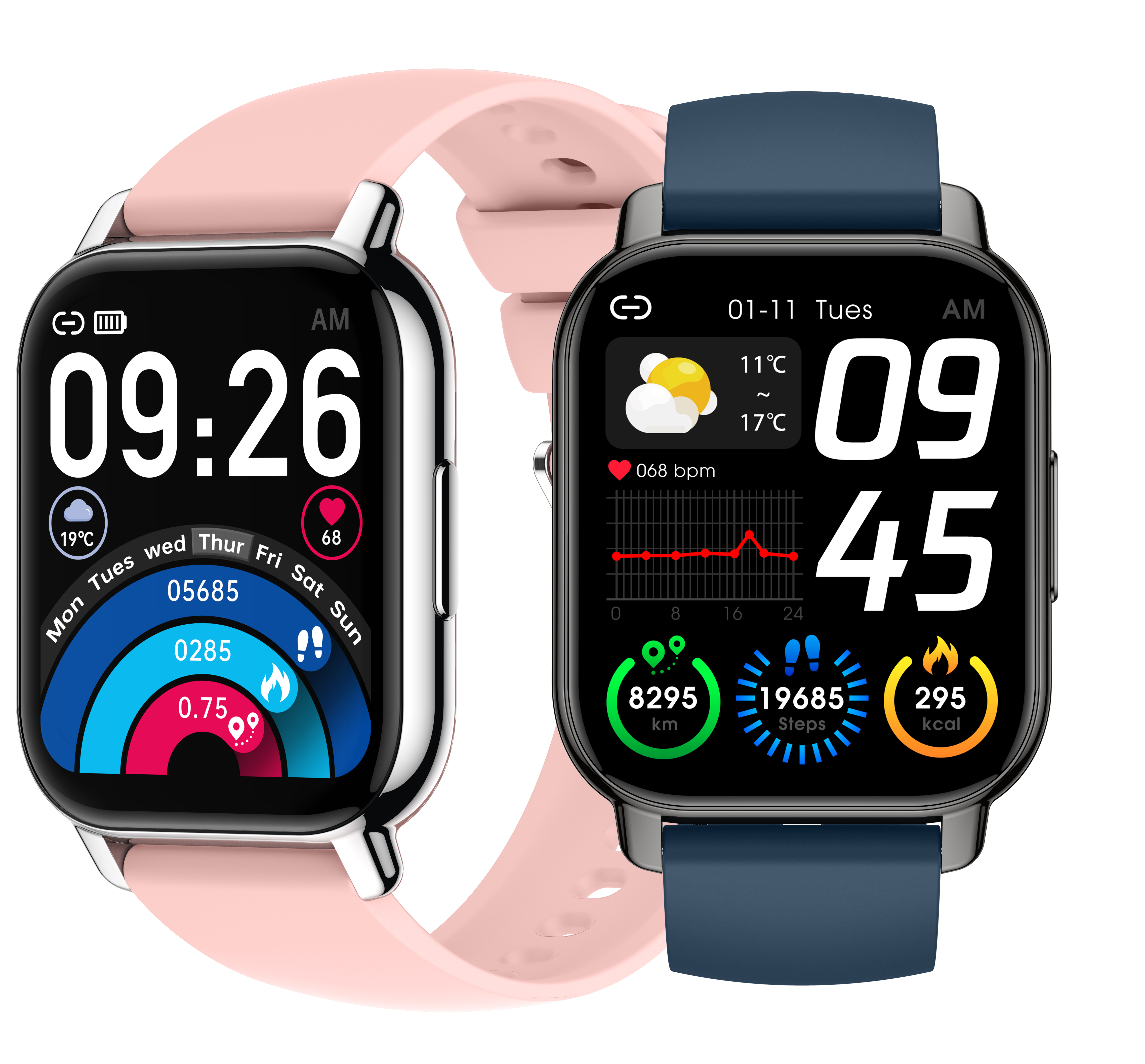 Android Smartwatch Waterproof Big Screen Smart Watch With Bt Phone ...