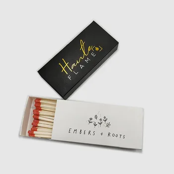 Custom Logo Luxury Safety Matchboxes Match Candle Cigar Slide Opening ...